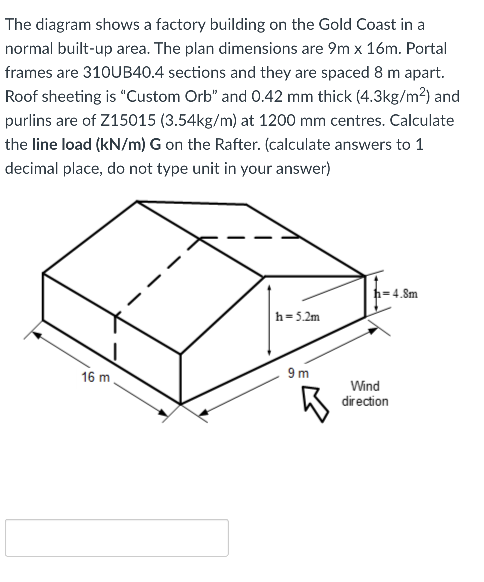 Solved The diagram shows a factory building on the Gold | Chegg.com