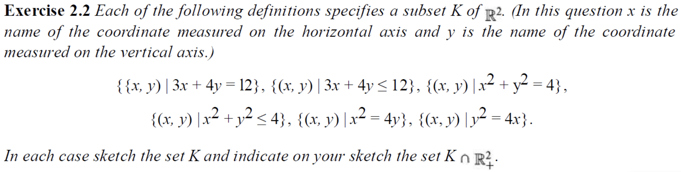 Solved Exercise 2.2 Each of the following definitions | Chegg.com