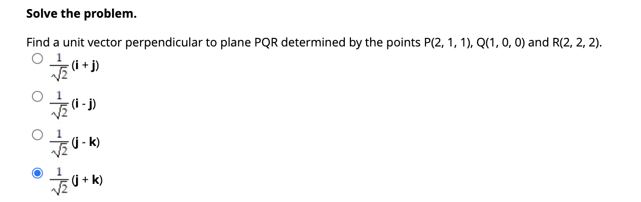 Solved Solve the problem. Find a unit vector perpendicular | Chegg.com
