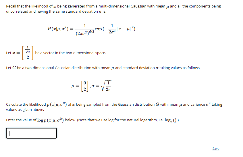 Multivariate Gaussian Random Vector A random vector X | Chegg.com