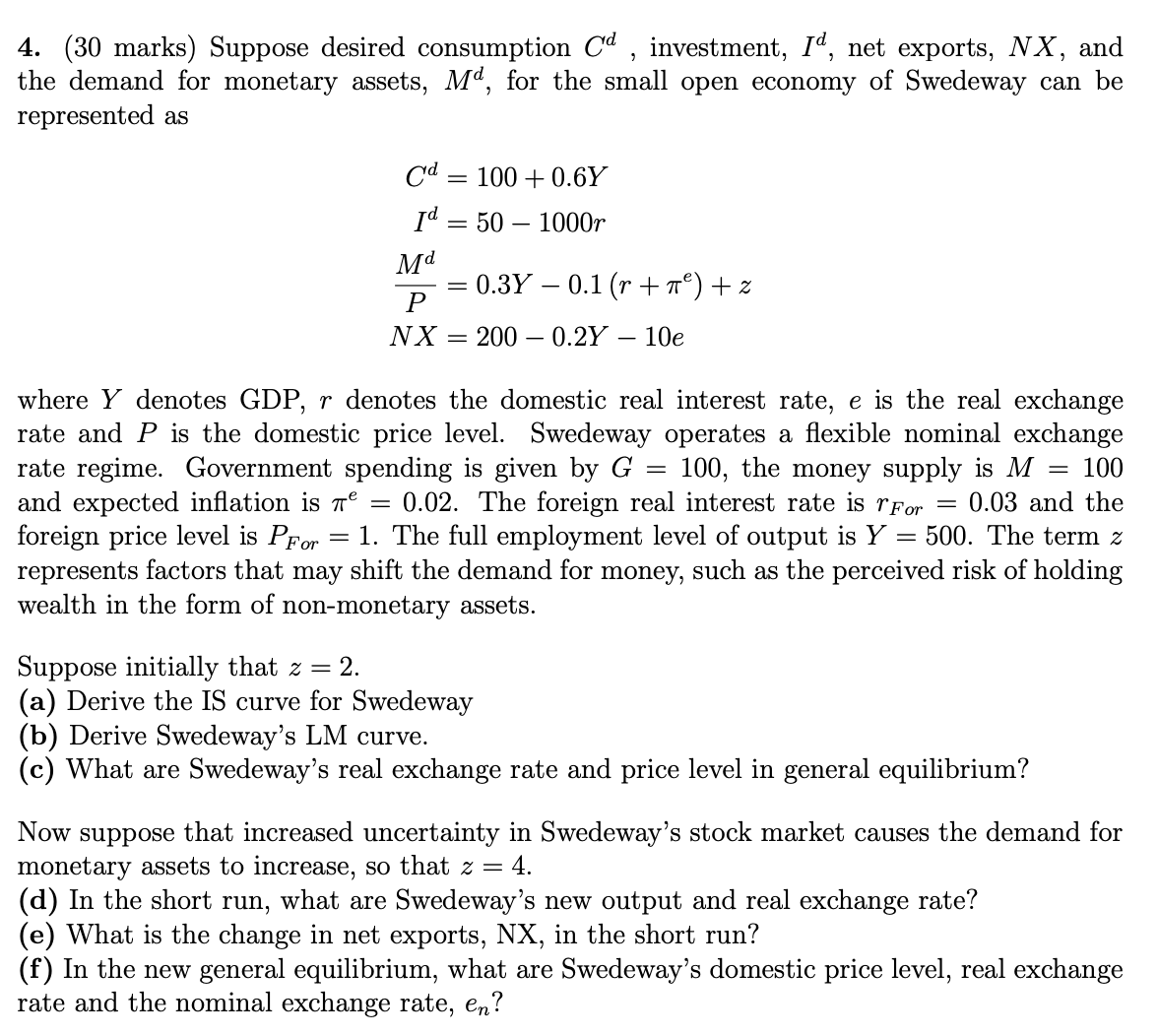 Solved Suppose desired consumption Cd, ﻿investment, Id, ﻿net | Chegg.com