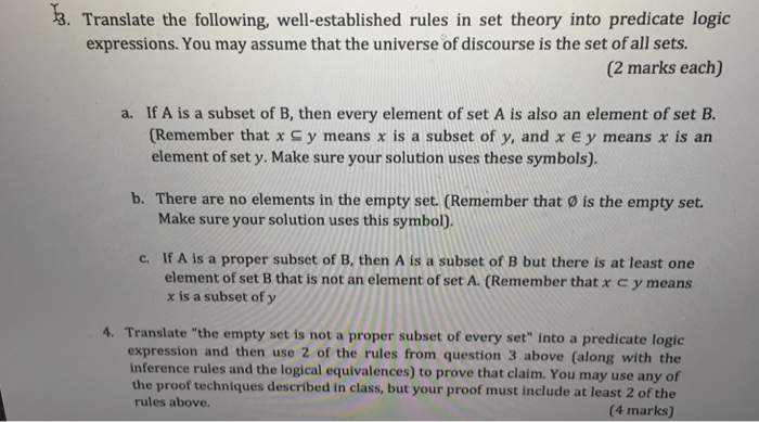 Solved Translate the following, well-established rules in | Chegg.com