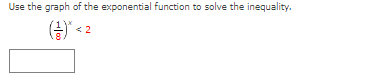 Solved Use the graph of the exponential function to solve | Chegg.com