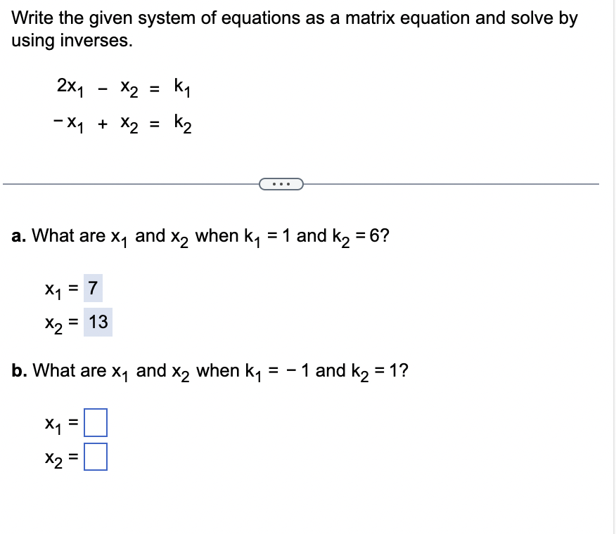 Solved Write the given system of equations as a matrix | Chegg.com