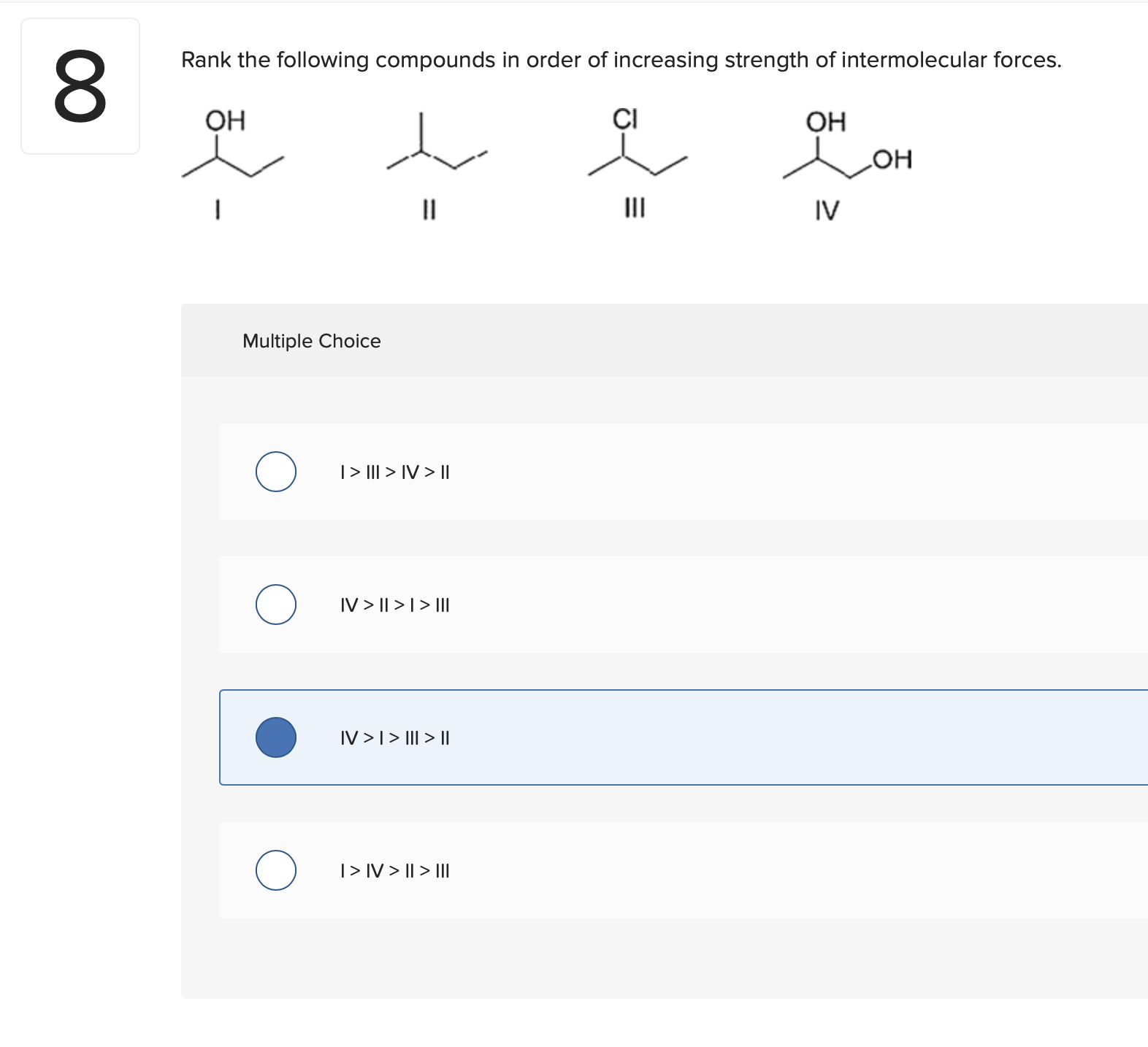 Solved Rank the following compounds in order of increasing | Chegg.com