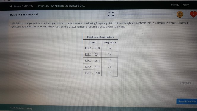 Solved © Save & End Certify Lesson: 4.5-4.7 Applying the | Chegg.com
