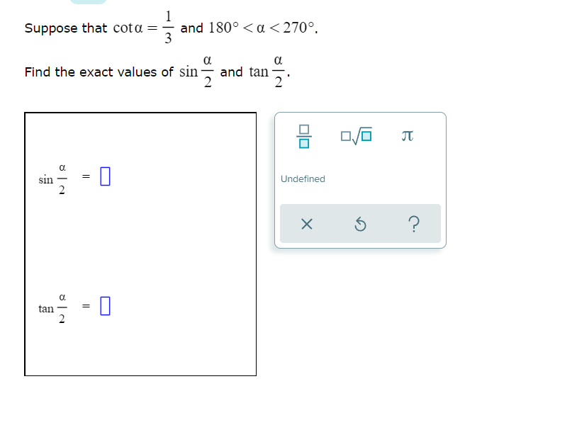 Solved 1 Suppose that cota = and 180° | Chegg.com