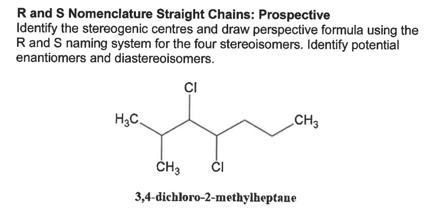 Solved R and S Nomenclature Straight Chains: Prospective | Chegg.com