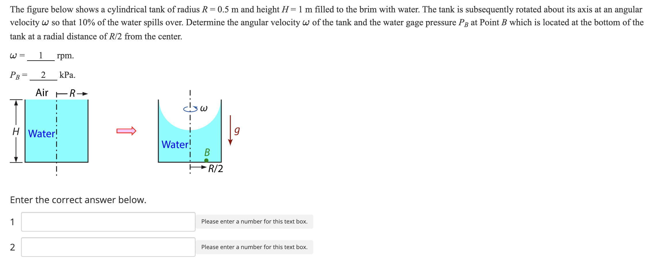 Solved The figure below shows a cylindrical tank of radius R | Chegg.com