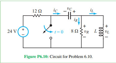 Solved 6.10 For the circuit in Fig. P6.10, determine iC(0), | Chegg.com
