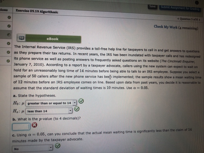 Solved Save Submit Assignment forG tions Exercise 09.19 | Chegg.com