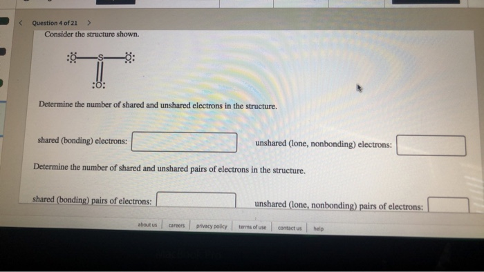 Solved Question 4 of 21 > Consider the structure shown. | Chegg.com