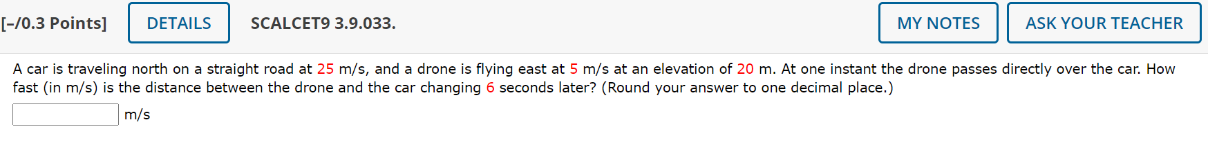 Solved [-70.3 Points] DETAILS SCALCET9 3.9.033. MY NOTES ASK | Chegg.com