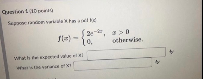 Solved Question 1 (10 points) Suppose random variable X has | Chegg.com