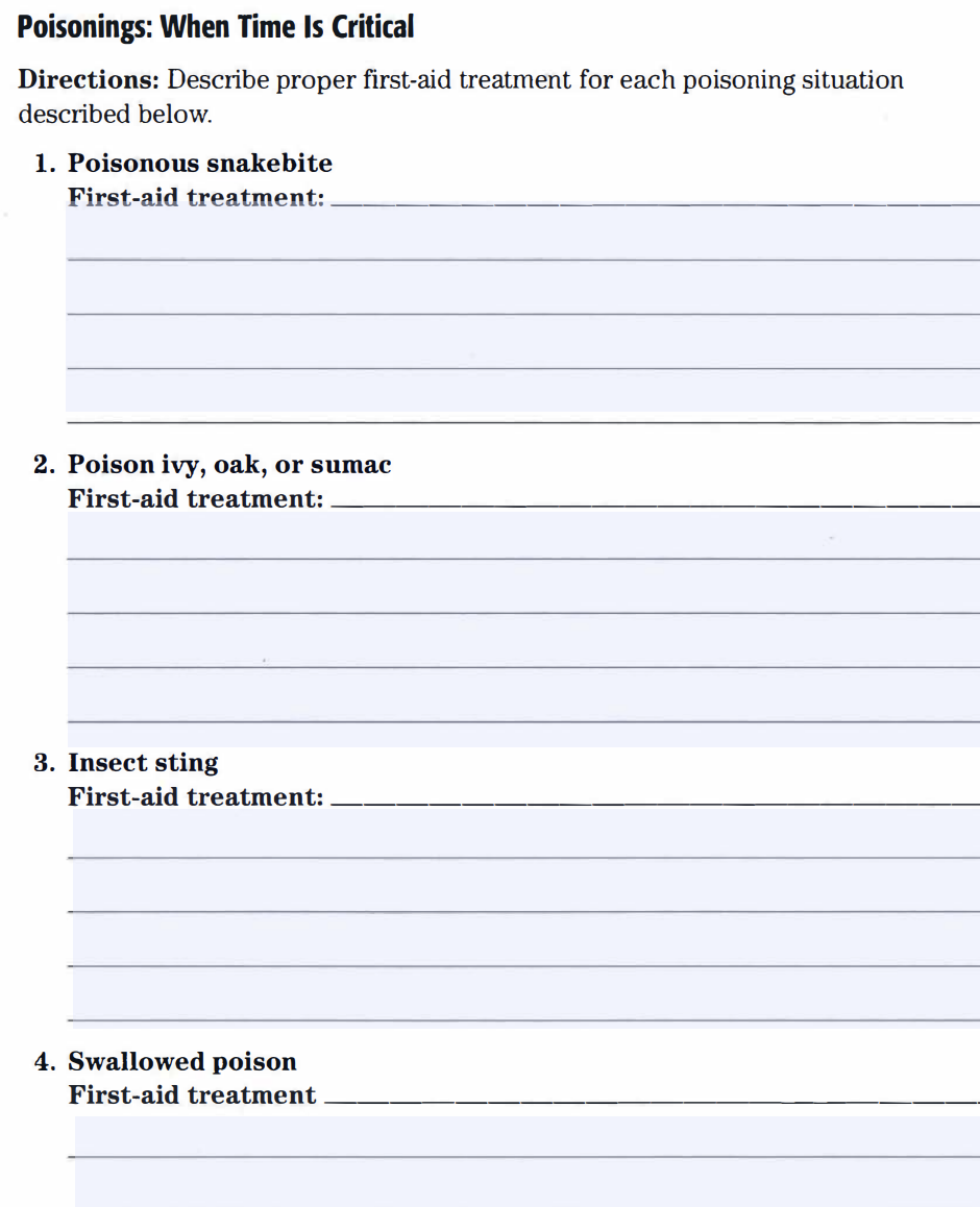Solved Poisonings: When Time Is Critical Directions: | Chegg.com