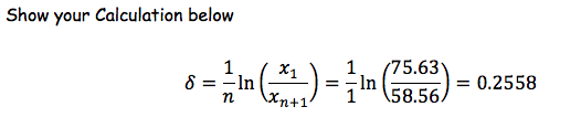 Solved Step1. Find logarithmic decrement (D) from | Chegg.com