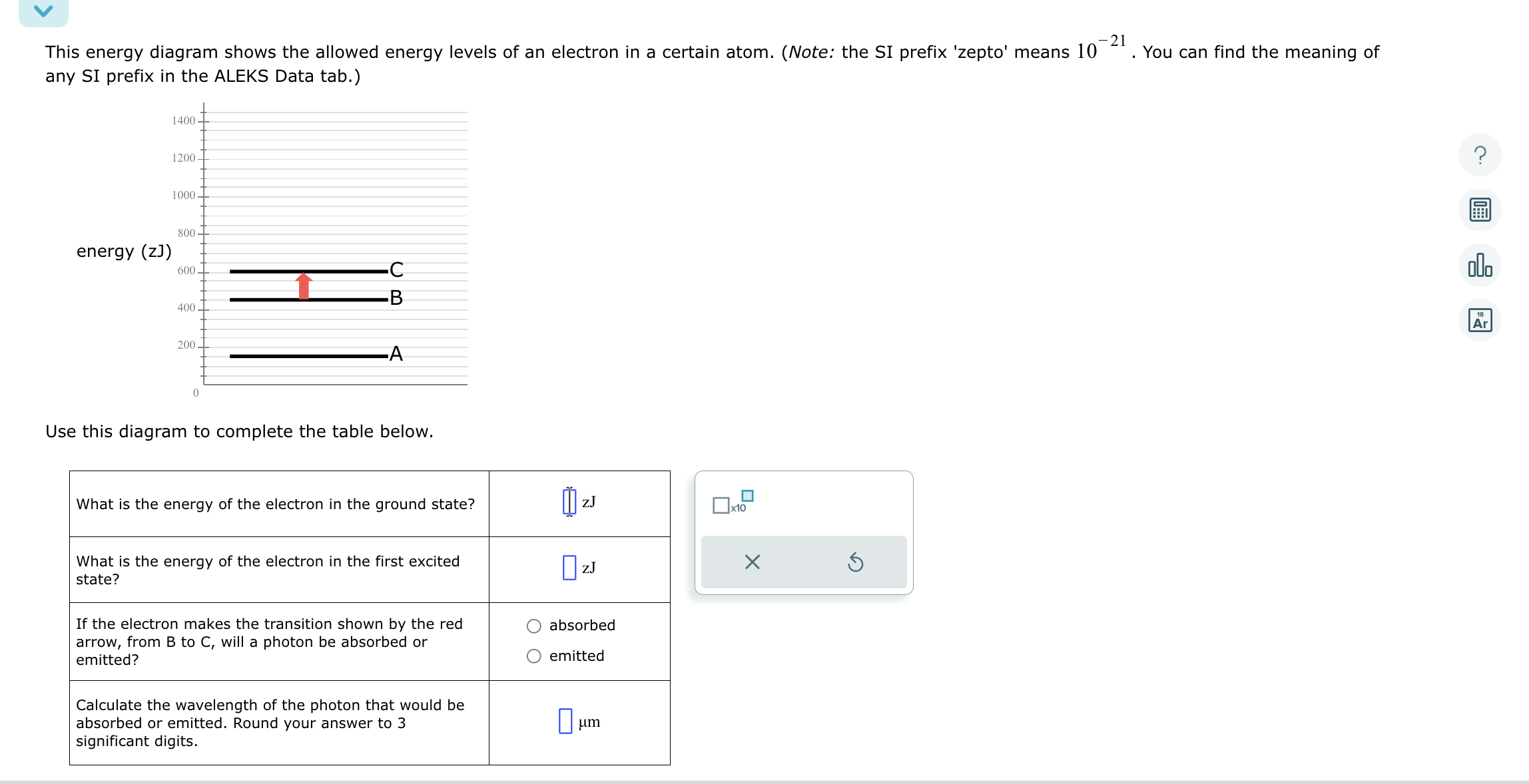 Solved This energy diagram shows the allowed energy levels | Chegg.com