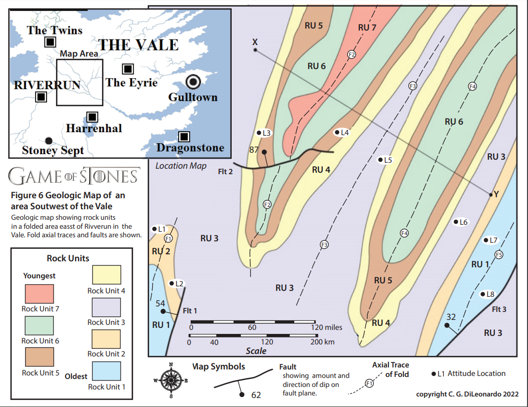 Solved The folds are marked on the geologic map by their | Chegg.com