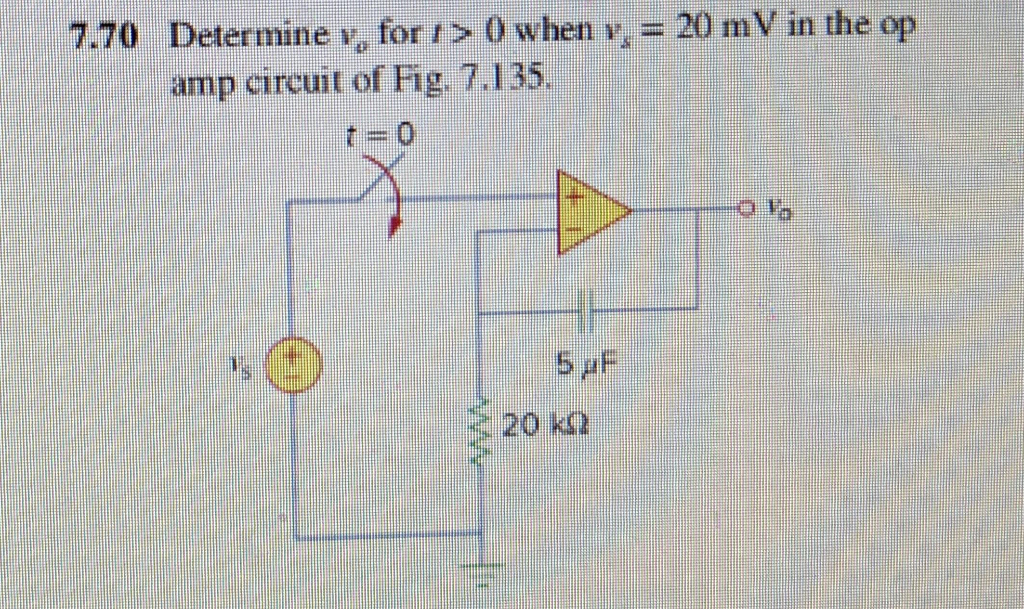 Solved Solve if the 5 microF capacitor is replaced by a 20 | Chegg.com