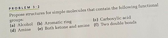 Solved PROBLEM 3-2 Propose structures for simple molecules | Chegg.com