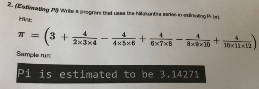 Solved There are other series that can be used to compute | Chegg.com