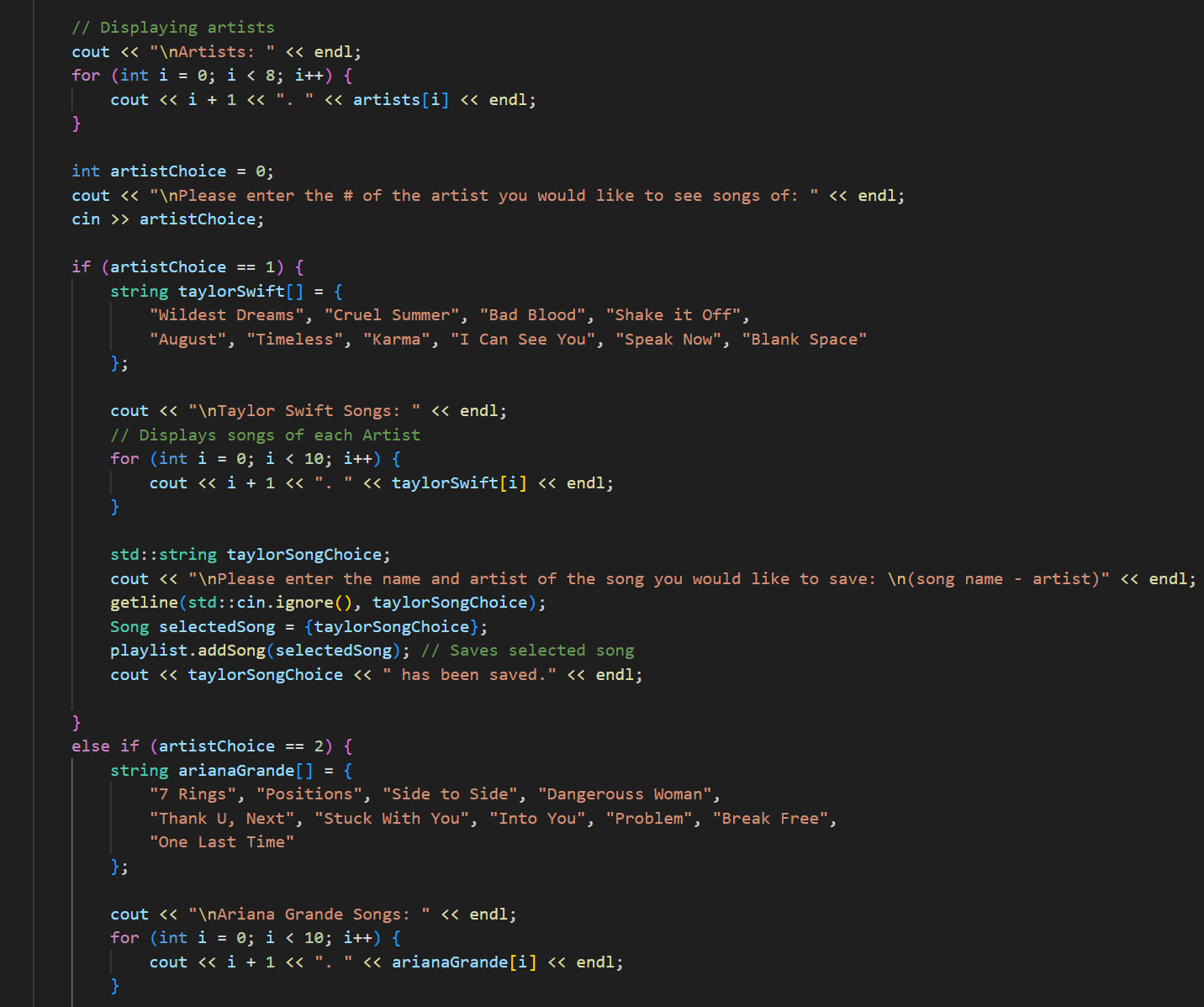 Solved How can I implement these requirements to my code? | Chegg.com
