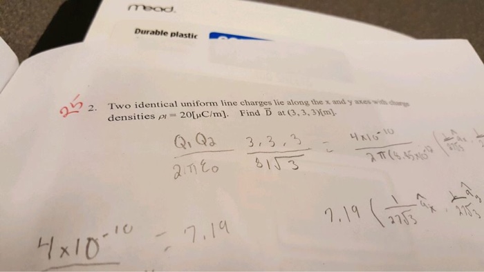 Solved Two identical uniform line charges lie along the x | Chegg.com