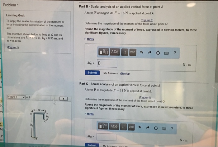 Solved previcus| 1of2 next Problem 1 Part B -Scalar analysis | Chegg.com