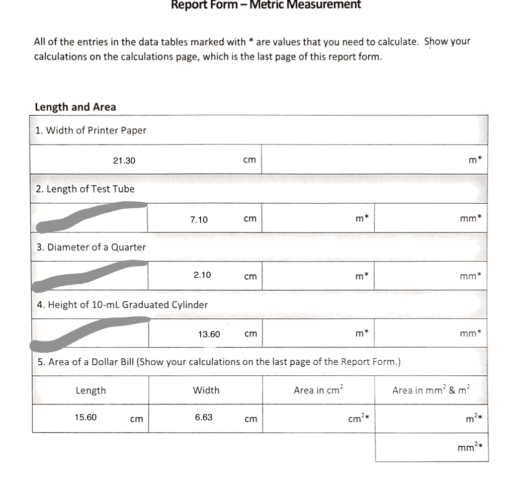 Solved Metric Measurement Background If you have not already | Chegg.com