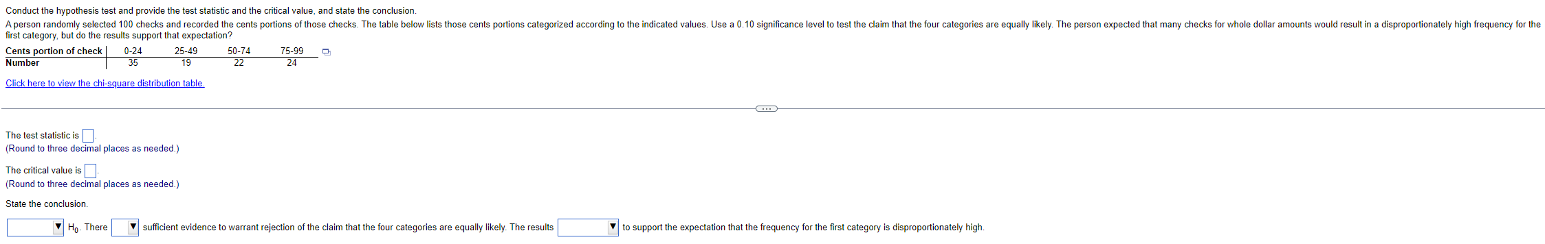 Solved Click here to view the chi-square distribution table. | Chegg.com