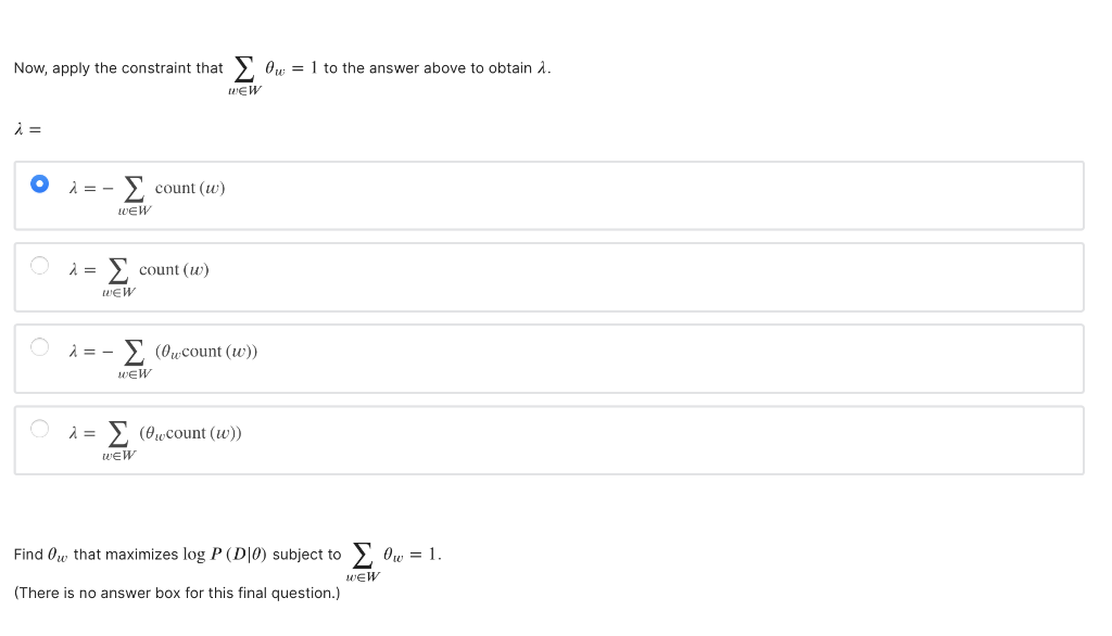 Solved Stationary Points of the Lagrange Function 0/2 points | Chegg.com