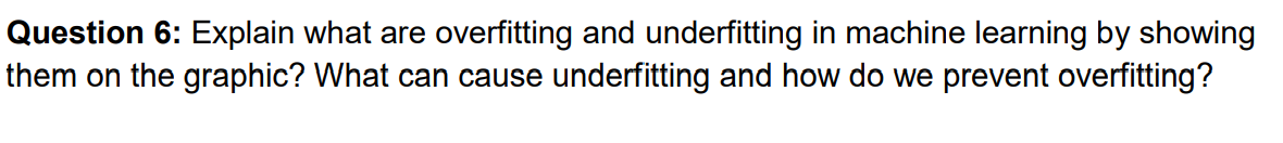 Solved Question 6: Explain what are overfitting and | Chegg.com