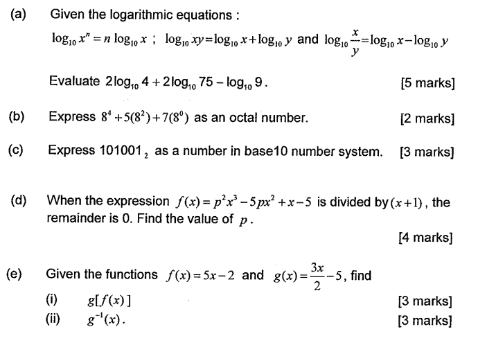Solved (a) Given the logarithmic equations : | Chegg.com
