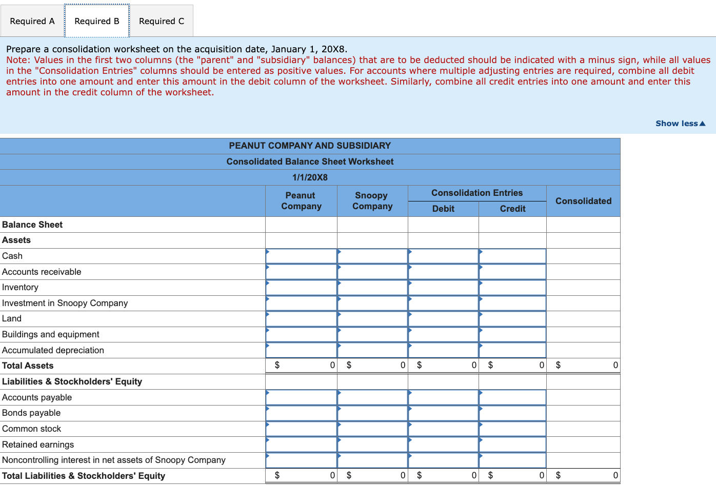 Solved Problem 3-26 (Algo) Consolidated Worksheet and | Chegg.com