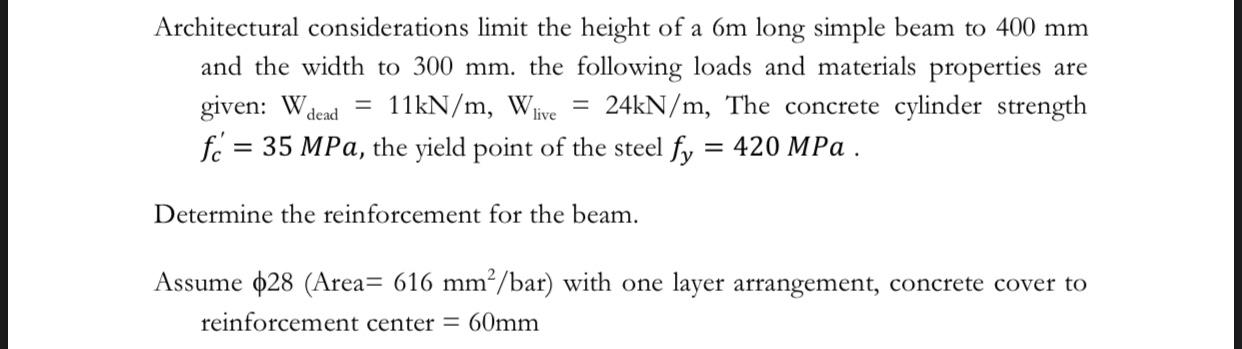 Architectural considerations limit the height of a 6m | Chegg.com