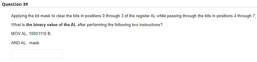 Solved Applying the bit mask to toggle the bits in positions | Chegg.com