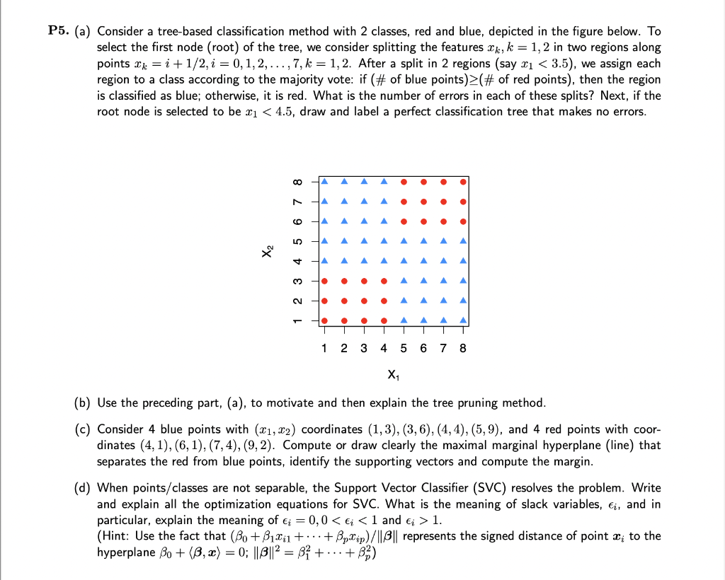 (a) Consider a tree-based classification method with | Chegg.com