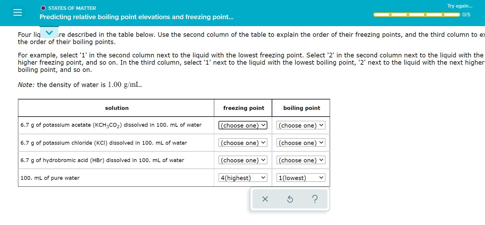 Solved O STATES OF MATTER Predicting relative boiling point | Chegg.com