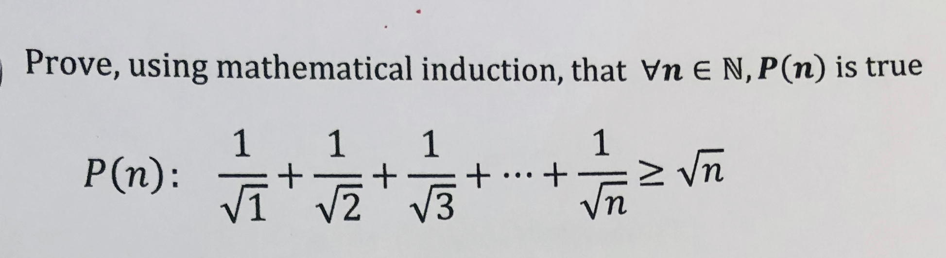Solved Prove, using mathematical induction, that VnE N,P(n) | Chegg.com