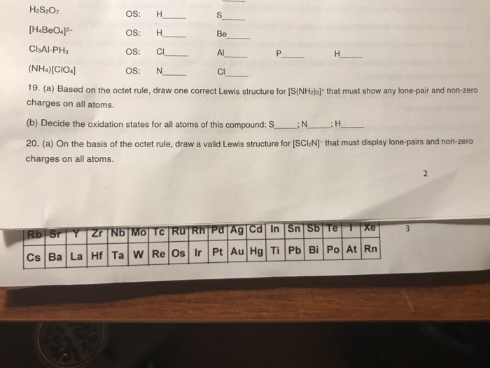 Solved H2S207 OS: H- OS: H OS: C OS: N Be Al Cl ClaAl-PH3 | Chegg.com