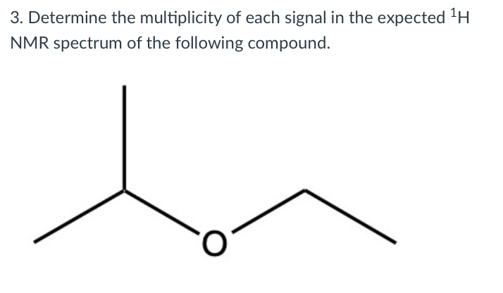 Solved 3. Determine the multiplicity of each signal in the | Chegg.com