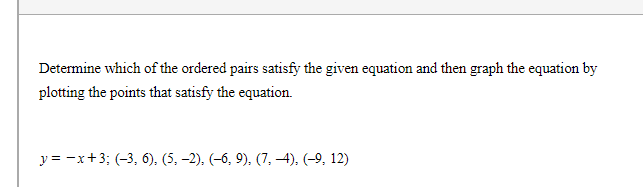 Solved Determine which of the ordered pairs satisfy the | Chegg.com