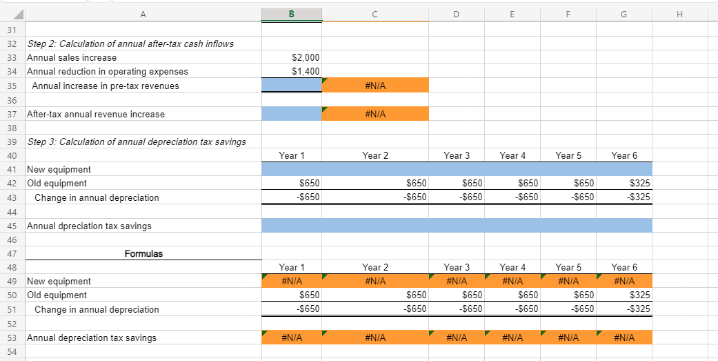 Solved Excel Online Structured Activity: Replacement | Chegg.com