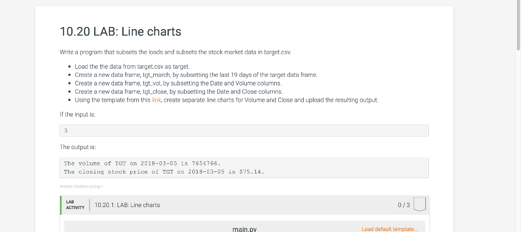 Solved 10 20 Lab Line Charts Write A Program That Subsets