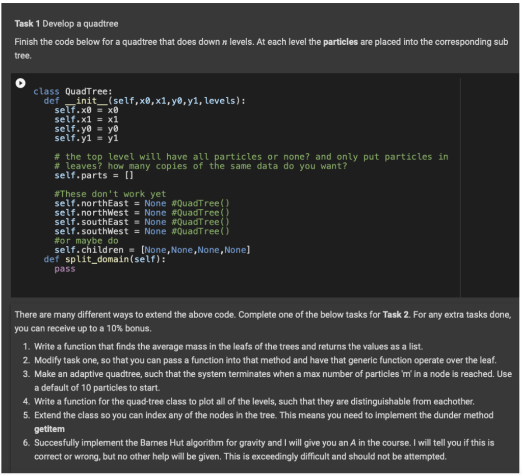 For the Tree homework you have to build quad-tree to | Chegg.com