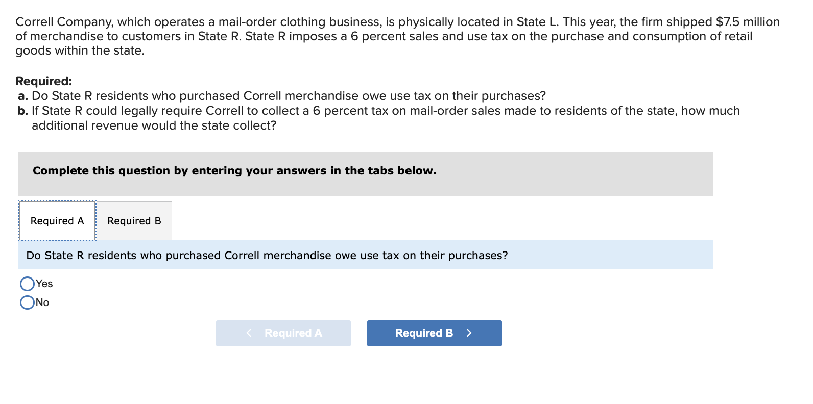 Solved Correll Company, which operates a mail-order clothing | Chegg.com