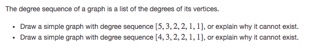 Solved The degree sequence of a graph is a list of the | Chegg.com
