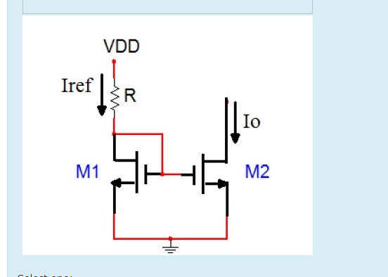 Solved Design the MOSFET Current Mirror current source shown | Chegg.com