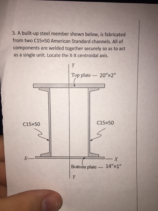 Solved 3. A built-up steel member shown below, is fabricated | Chegg.com