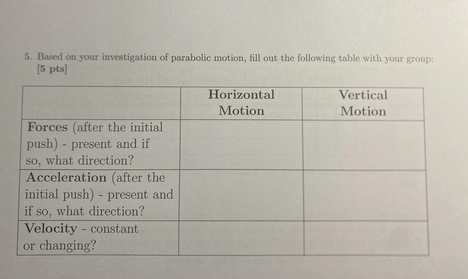 Solved 2 Projectile Motion Introduction In projectile | Chegg.com
